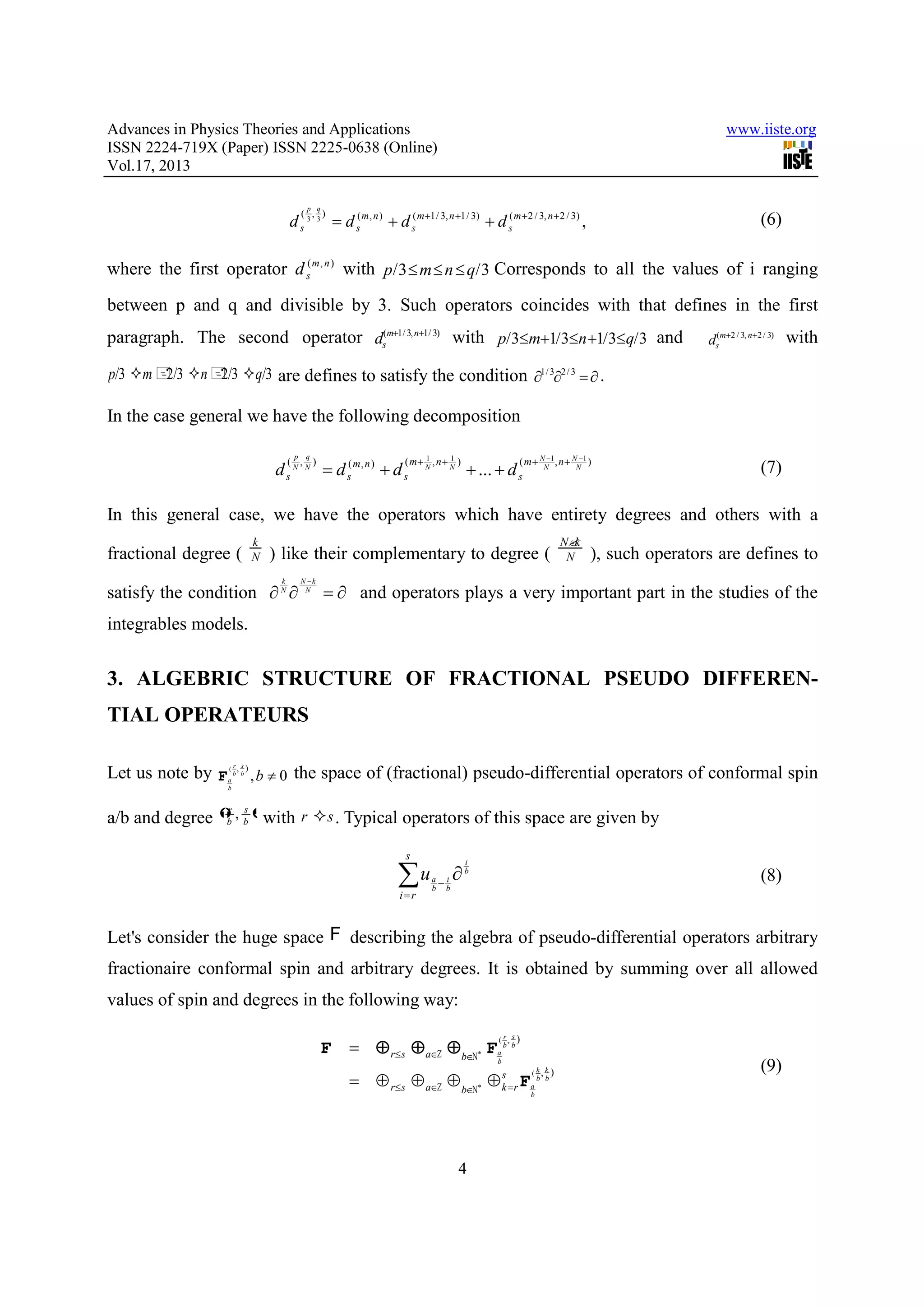 Fractional Conformal Spin Of Pseudo Differential Operators And Kp