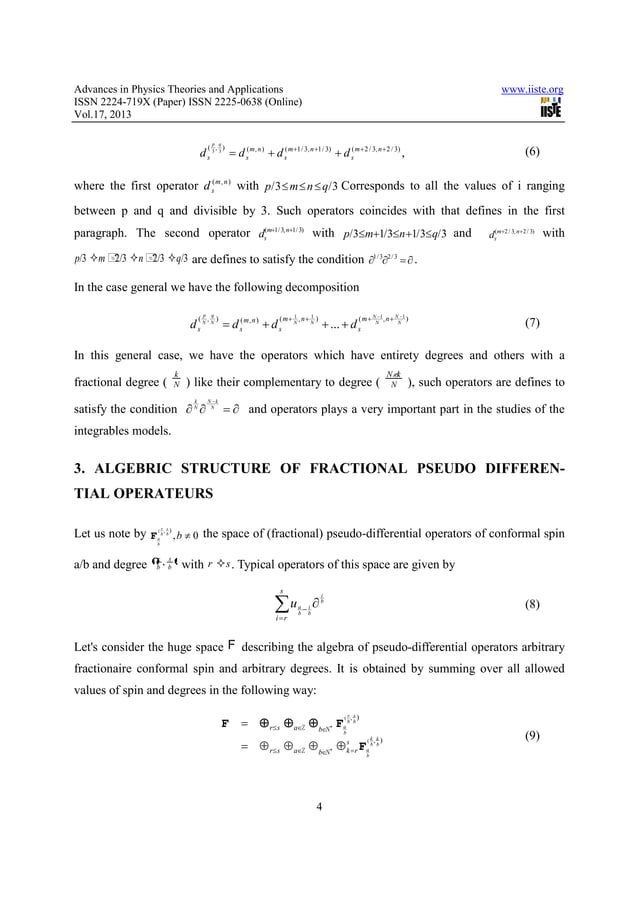 Fractional conformal spin of pseudo differential operators and kp ... Fractional conformal spin of pseudo differential operators and kp ...
