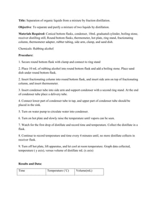 Fractional distillation | DOC | Alcoholic Beverages | Food & Drink