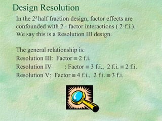 Fractional Factorial Designs | PPT