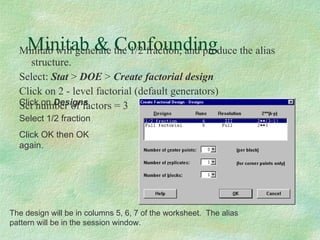 Fractional Factorial Designs | PPT