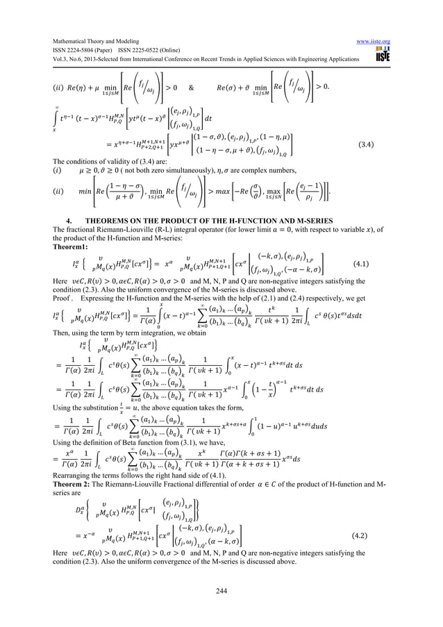 Fractional Integration And Fractional Differentiation Of The Product Of M Series And H Function