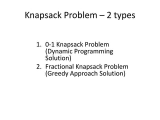 Fractional knapsack class 13 | PPTX