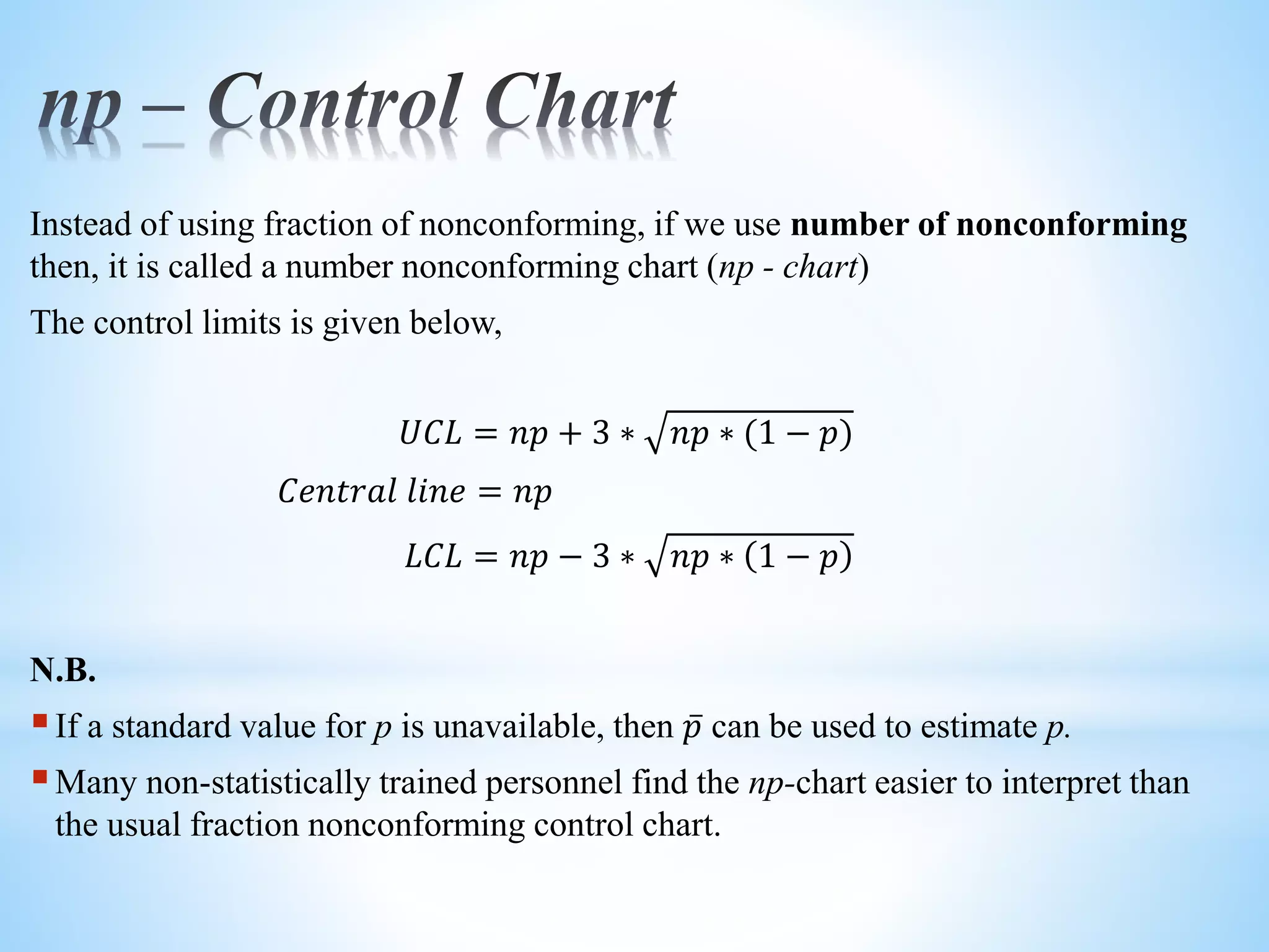 Fractional nonconforming (p – chart) | PPTX