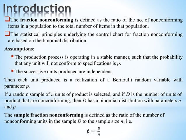 Fractional Nonconforming P Chart Pptx Physics Science