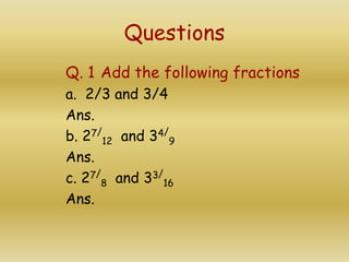 Fractional numbers | PPTX