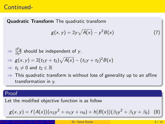 Fractional programming (A tool for optimization) | PPT