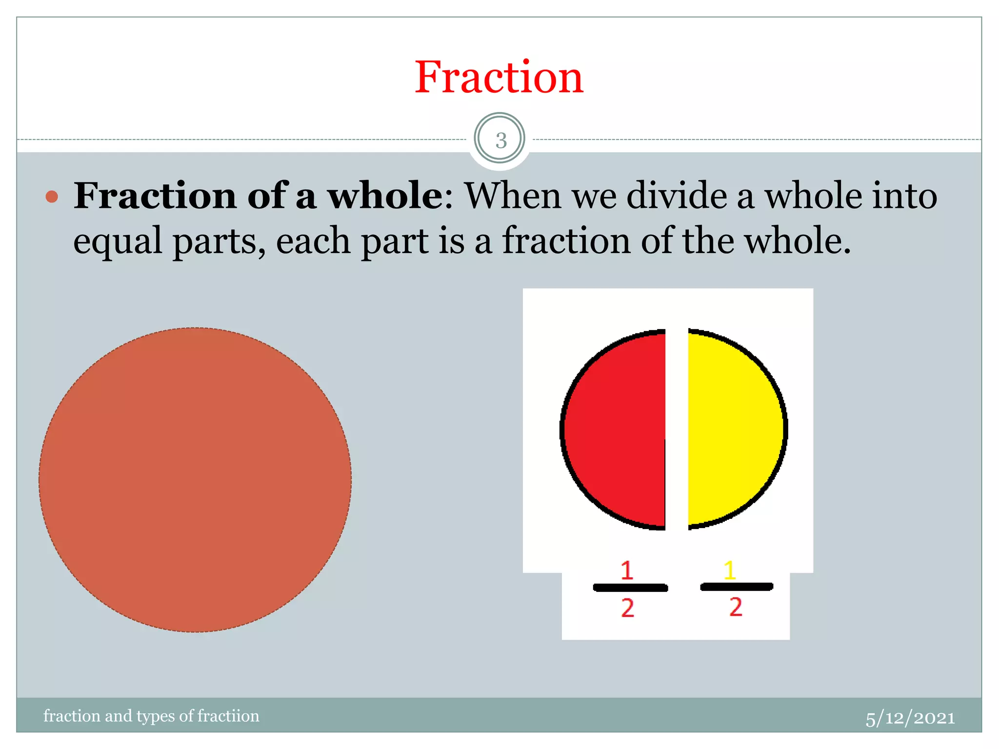 Fraction and types of fraction presentation | PPTX