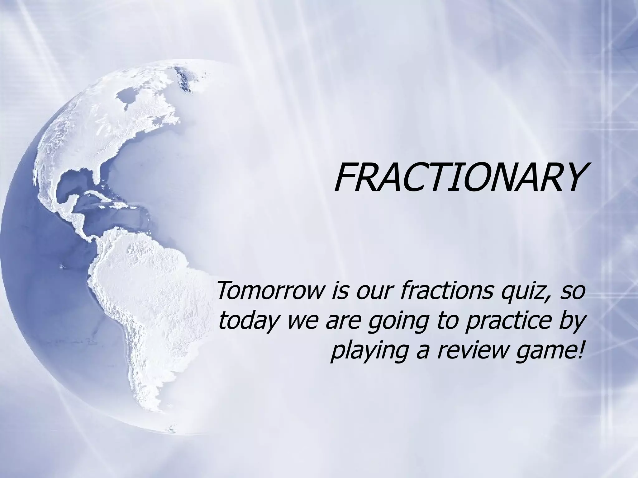 Fractionary Fractions Game Powerpoint | PPT | Soccer | Sports