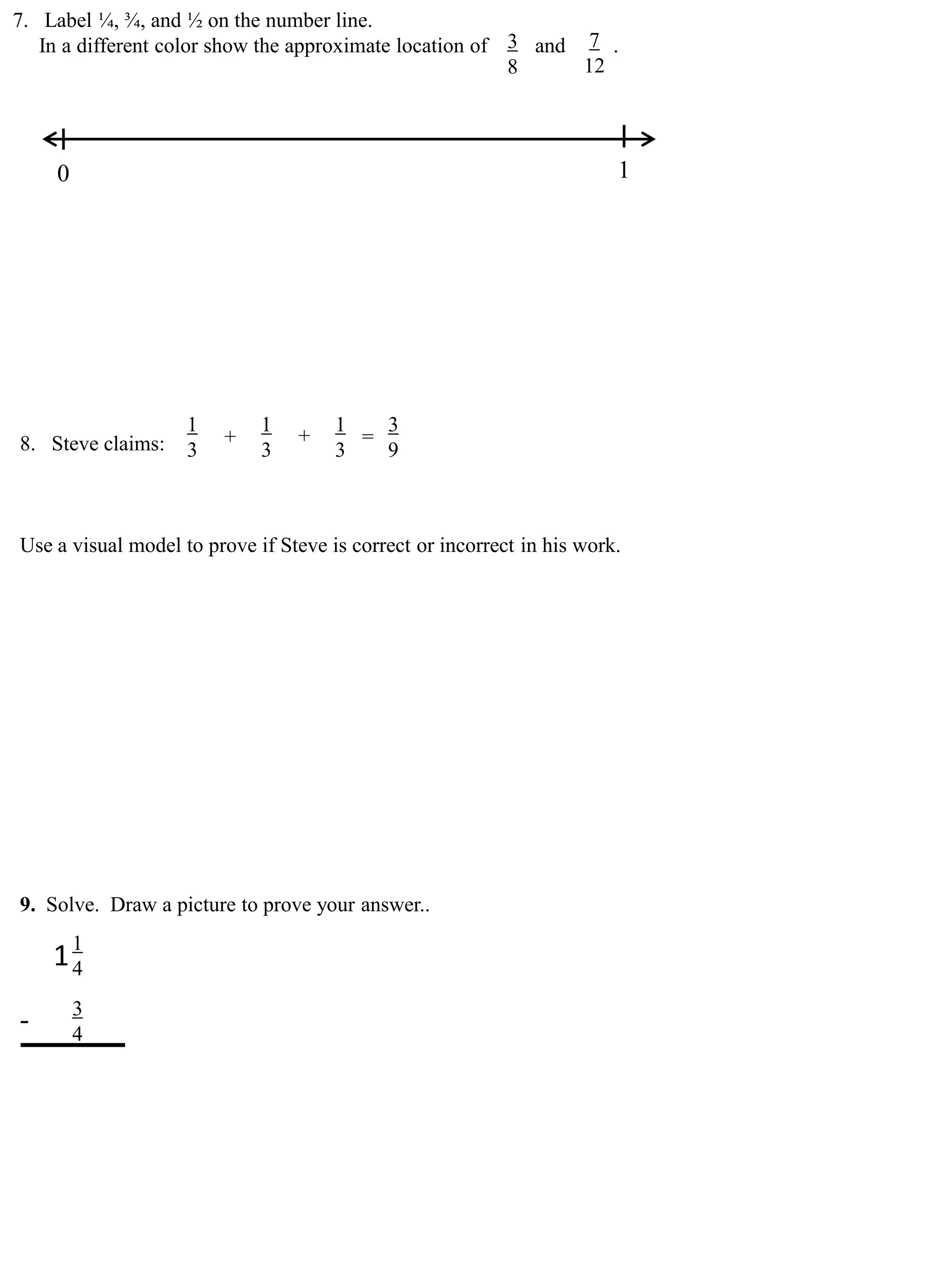Fraction assessment | PPTX