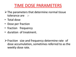 Fractionation and dose rate effect | PPTX