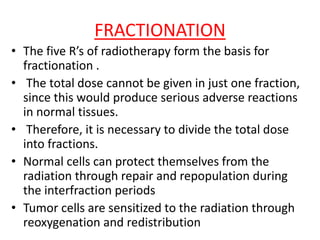 Fractionation and dose rate effect | PPTX
