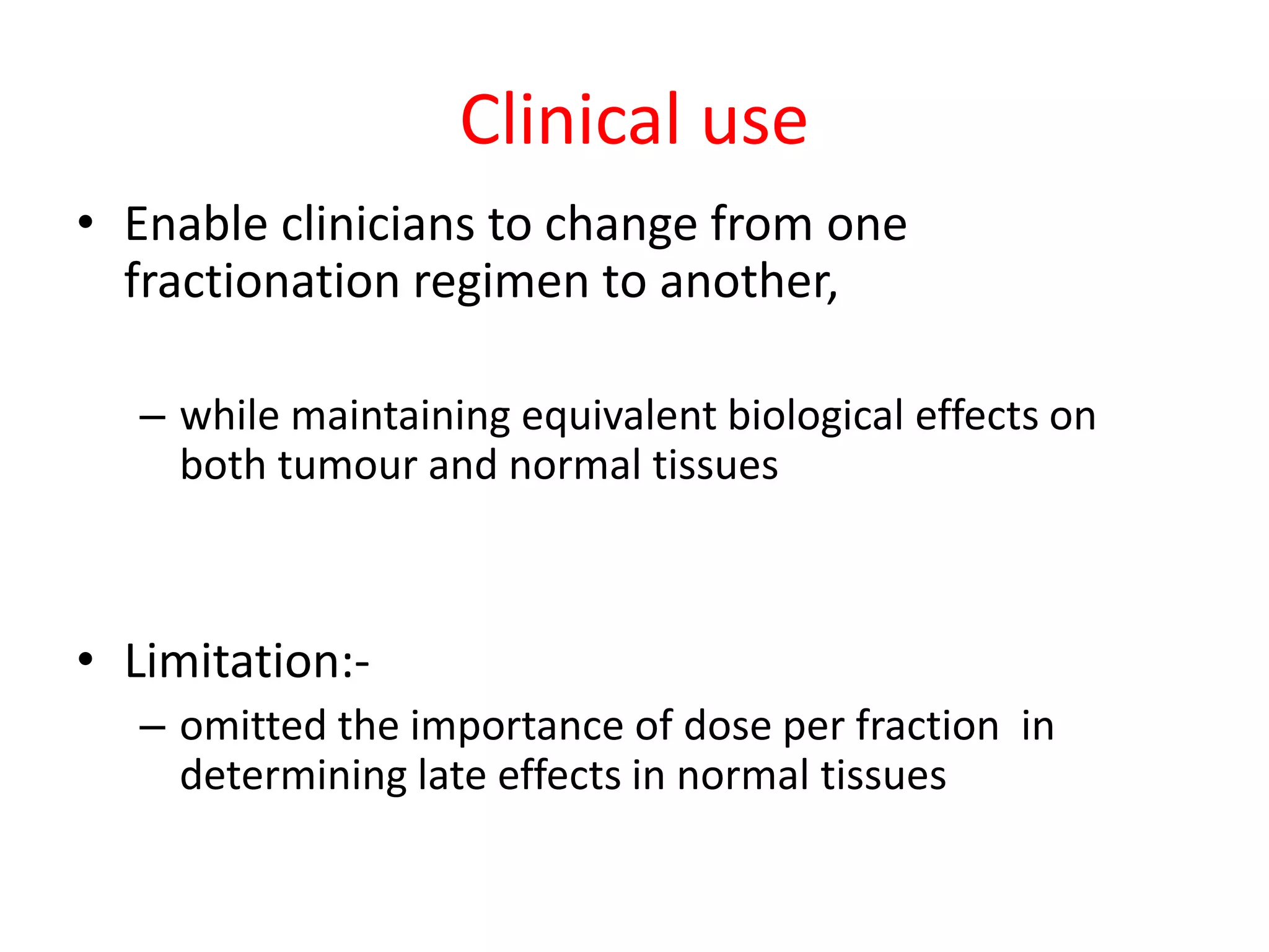 Fractionation in radiotherapy | PPTX