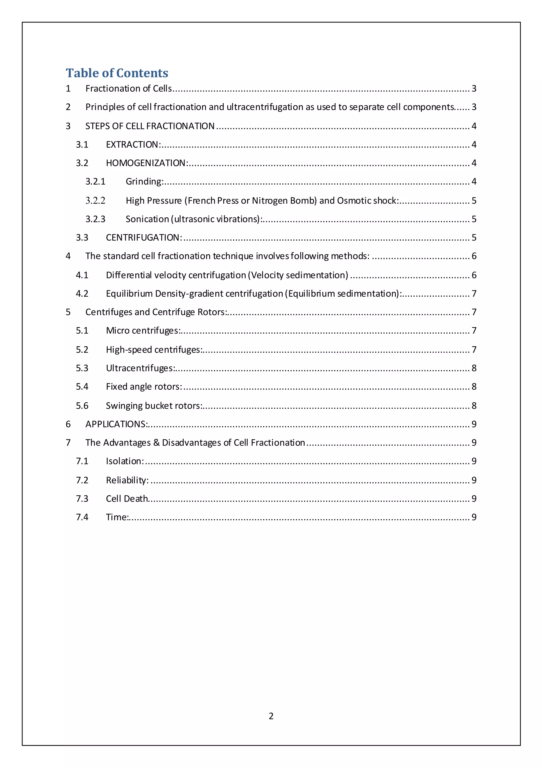 Fractionation of cells | DOCX