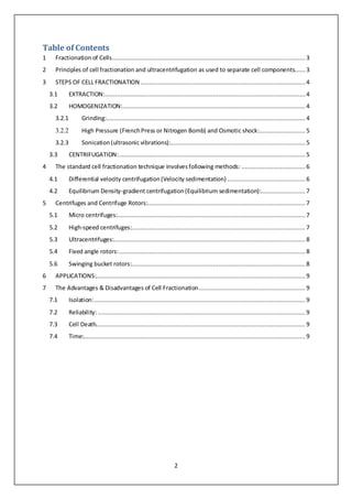 Fractionation of cells | DOCX