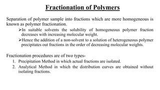 Fractionation of polymer | PPTX