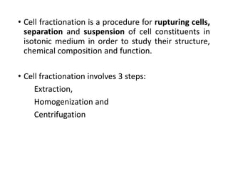 Cell Organelle Fractionation | PPTX