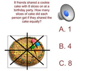 Food Fractions Game | PPTX | Desserts and Baking | Food & Drink