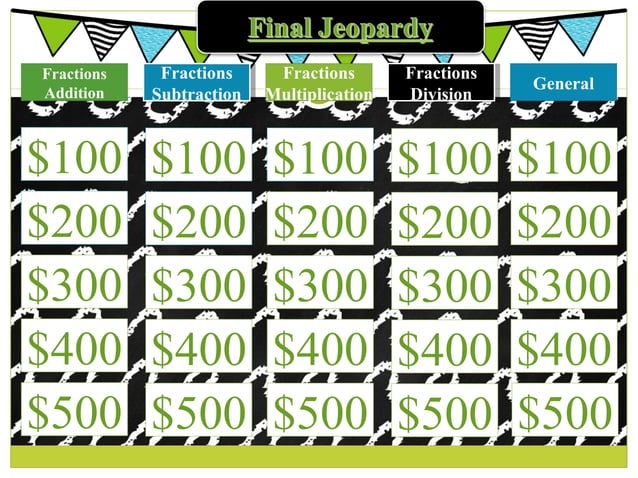 Fraction jeopardypp tthandth (1) | PPT | Science