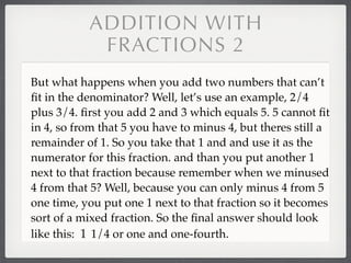 Fraction operations | KEY