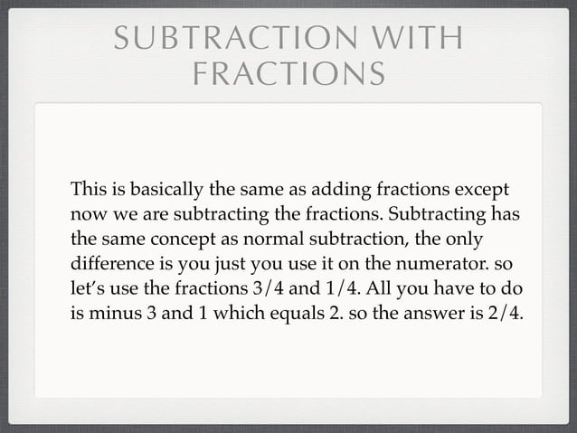 Fraction operations | KEY