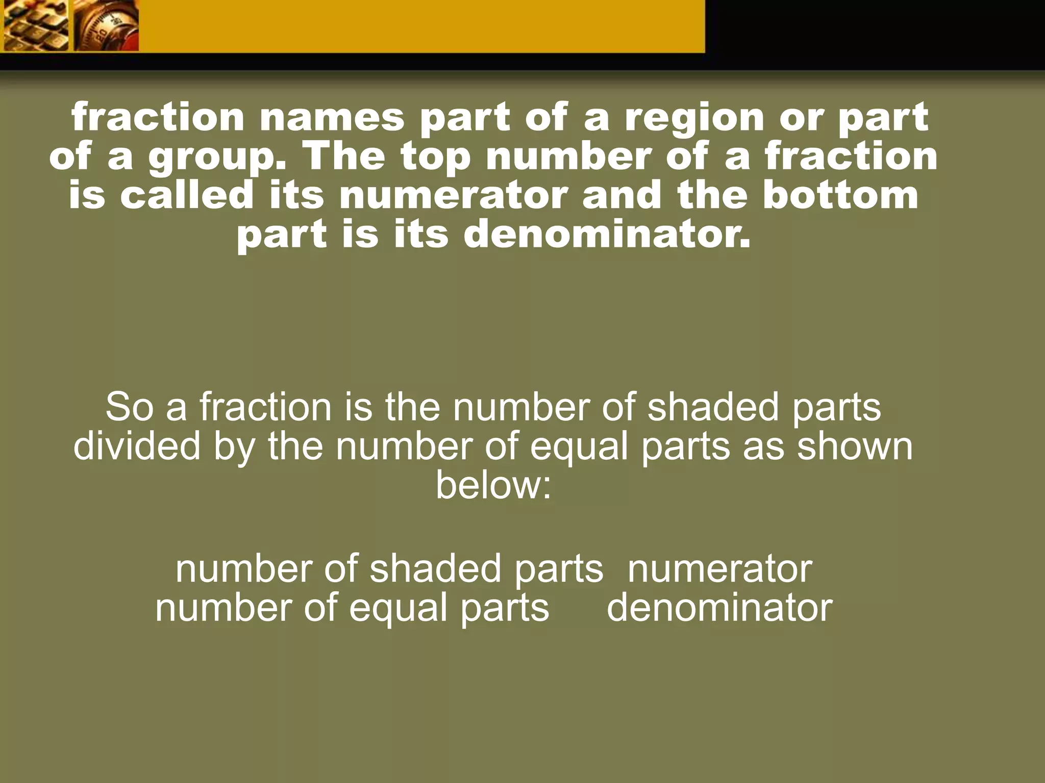 Fractions | PPT | Food & Drink