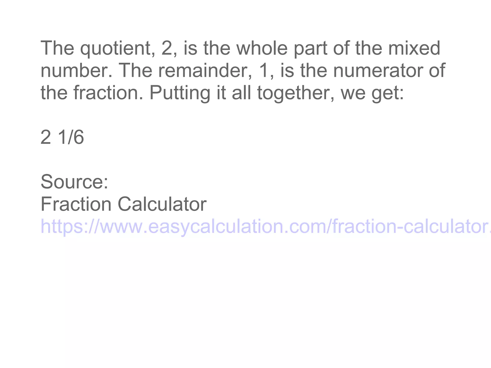 How to calculate fractions - Addition | PPT