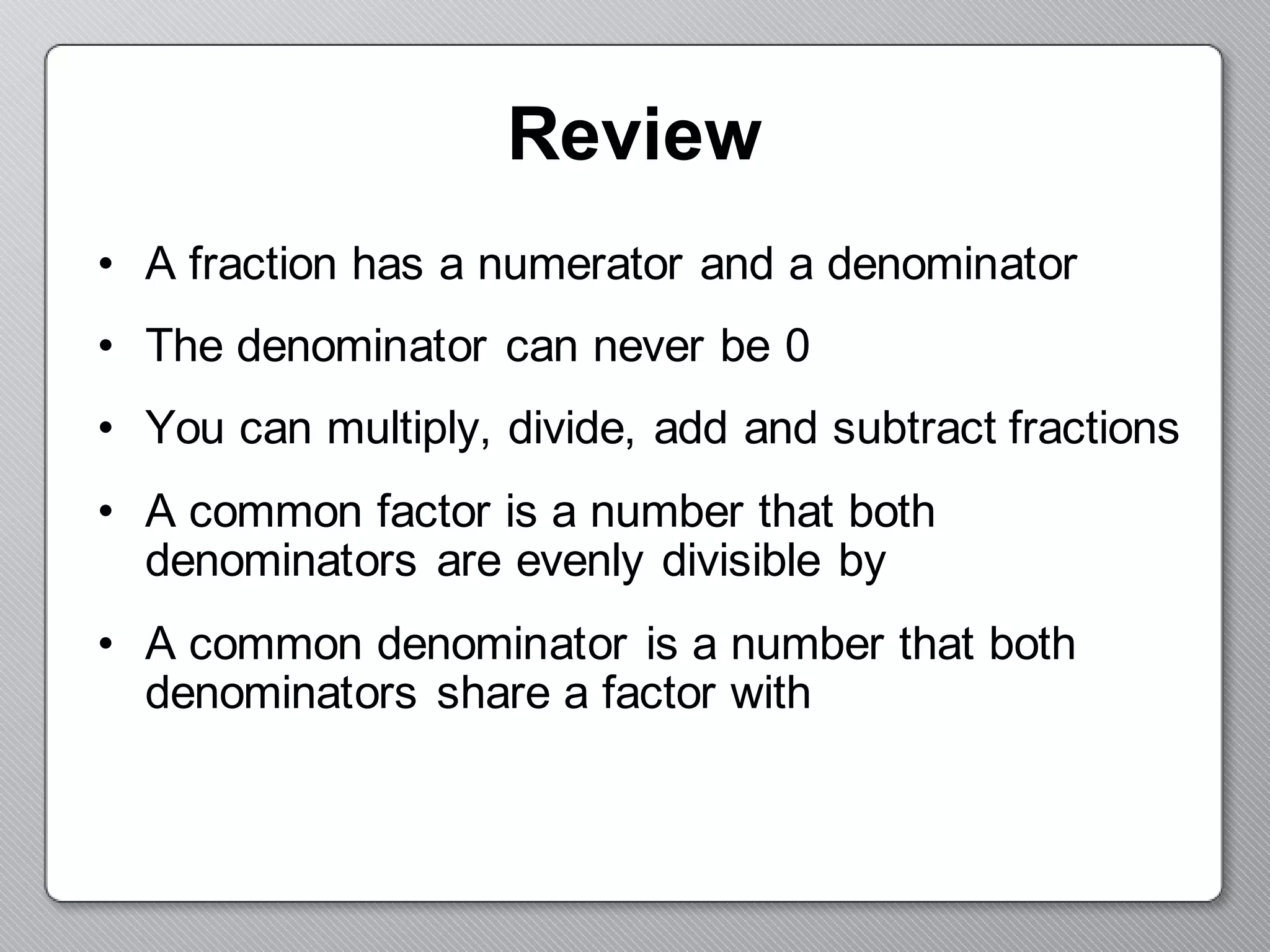 Fractions | PDF