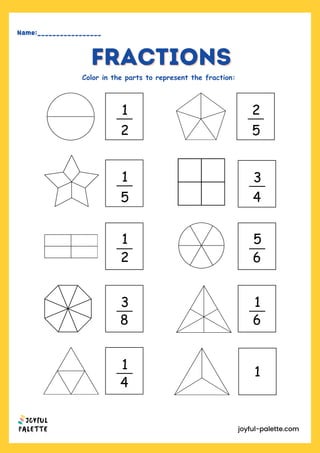 Fun Fractions Worksheets for Elementary School Children | PDF