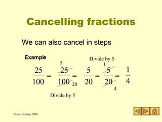 Fractions Cancelling Down | PPT