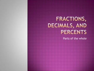 PPT Fraction, Decimal, Percent Benchmarks PowerPoint, 47% OFF