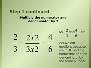Fractions- Calculating Equivalent Fractions.ppt