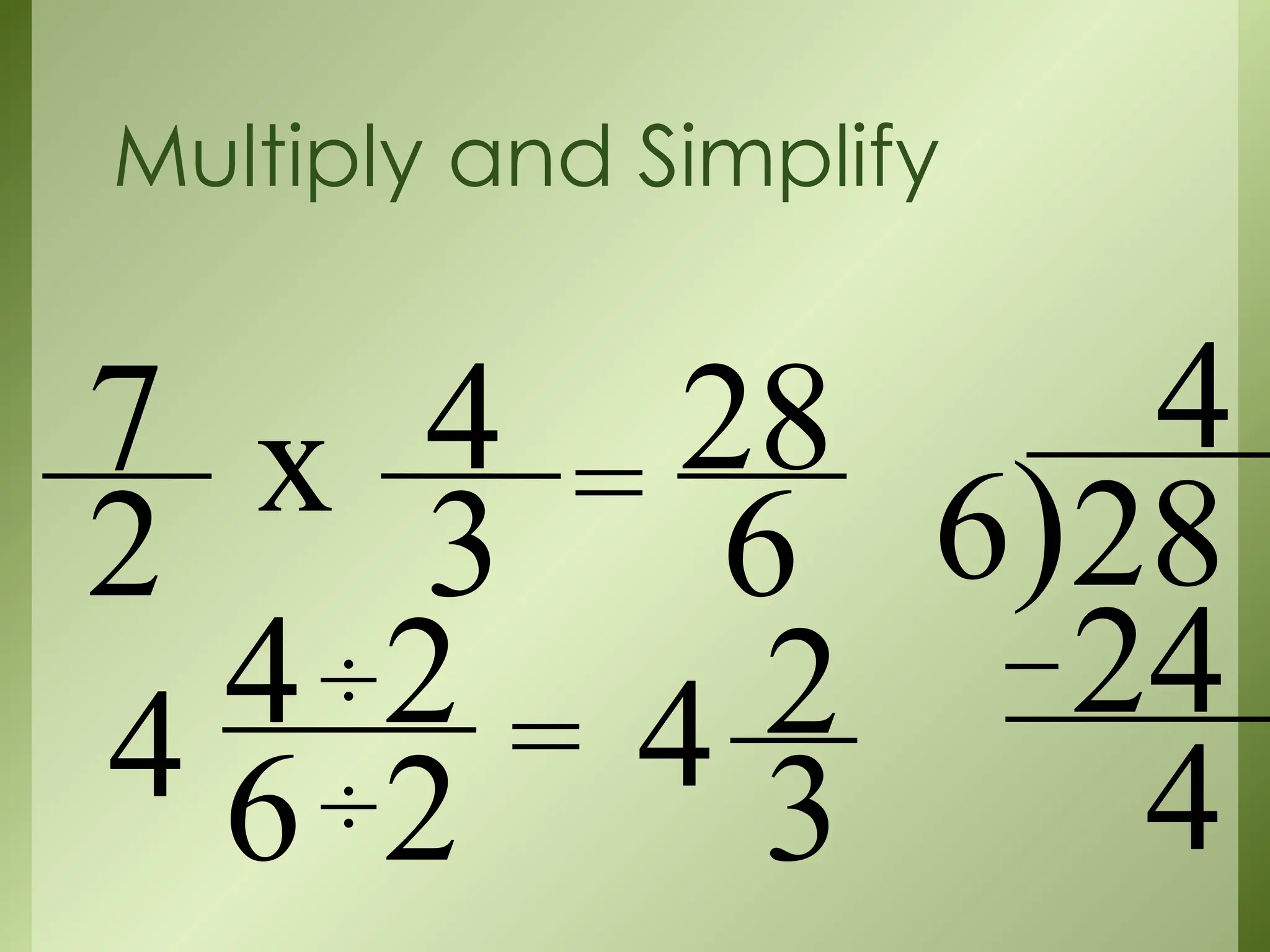 Fractions- Multiplication of Fractions.ppt