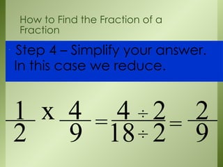 Fractions- Multiplication of Fractions.ppt