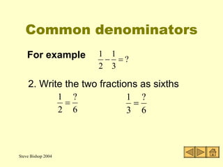 Fractions - the four rules | PPT