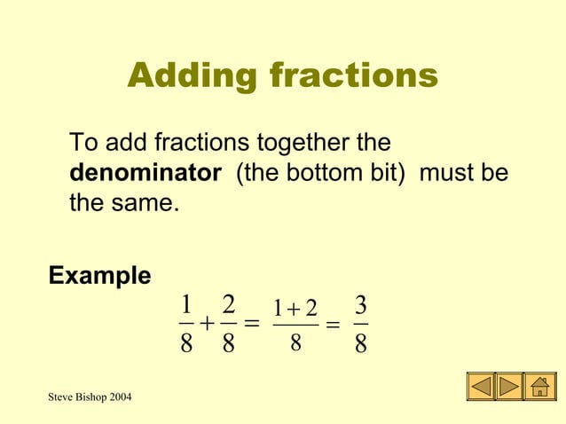 Fractions - the four rules | PPT