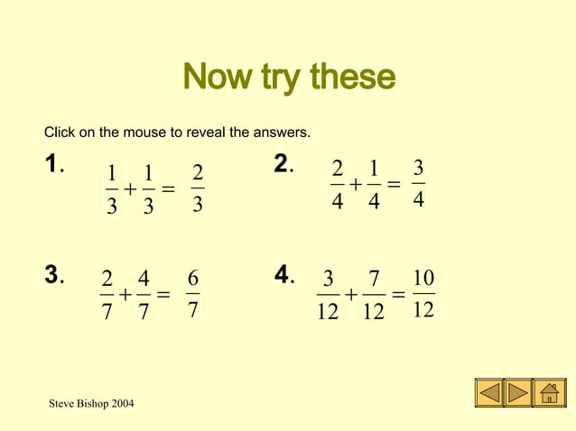 Fractions - the four rules | PPT