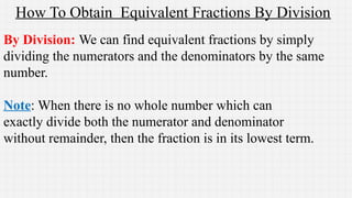 FRACTIONS 01 (EQUIVALENT FRACTION).pptx. | PPTX