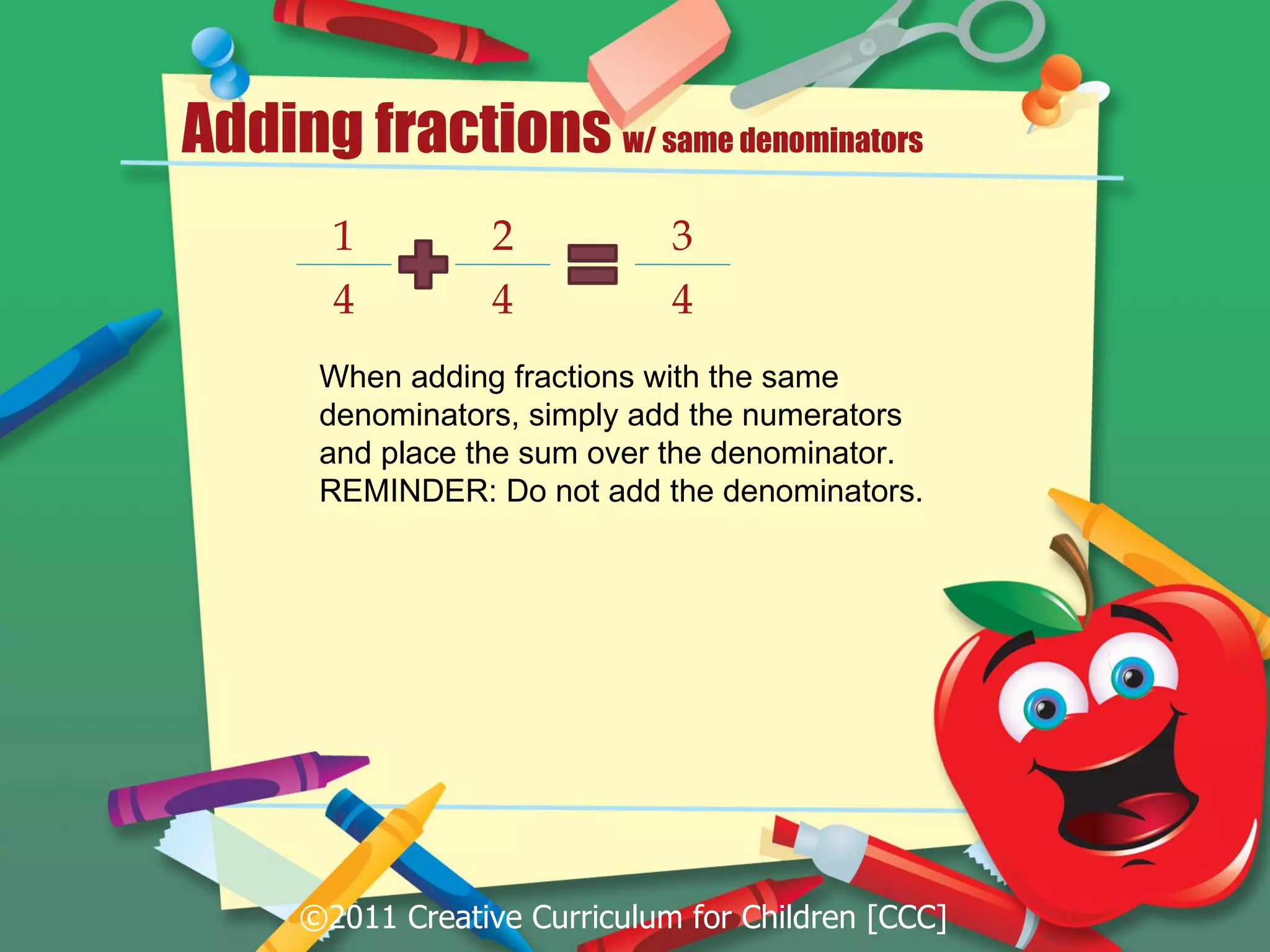 Adding and Subtracting Fractions | PPT
