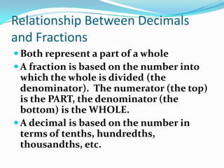 Fractions And Decimals | PPTX