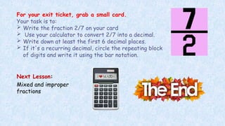 FRACTIONS AND DECIMALS BY DIANA.pptx docs | PPTX