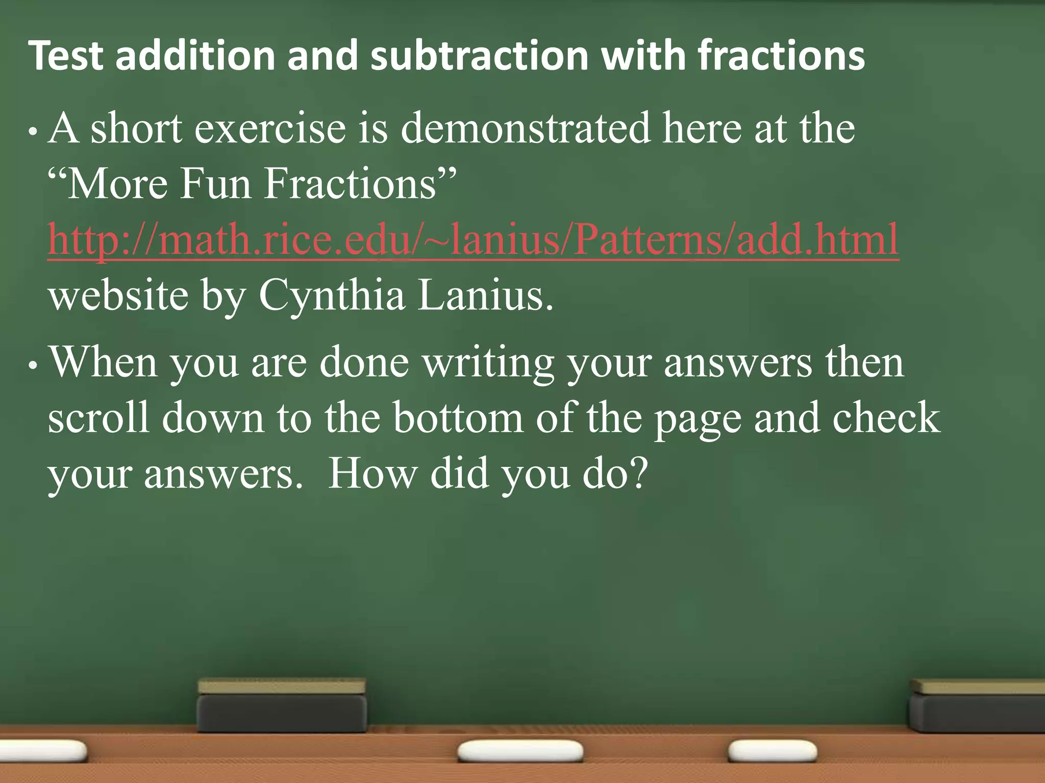 Fractions and modeling | PPTX