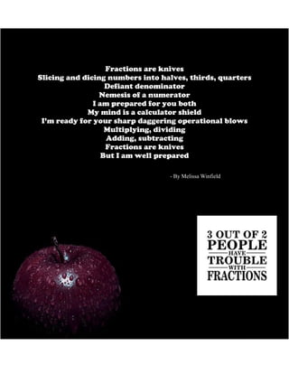 Fractions are knives extended metaphor poem | PDF