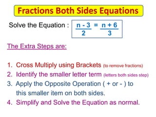 Equations with Fractions on Both Sides | PPTX