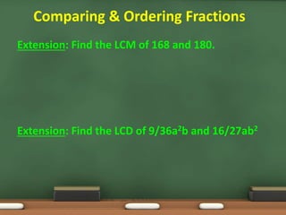 Fractions comparing ordering | PPTX