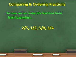 Fractions comparing ordering | PPTX