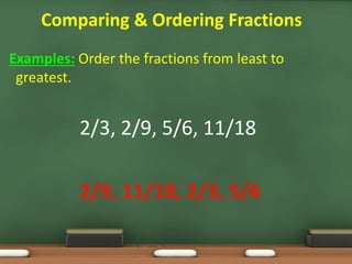 Fractions comparing ordering | PPTX