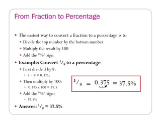 Fractions, Decimals, and Percents | PDF