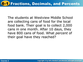 Fractions decimals and percents | PPT