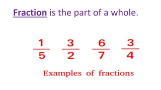 Fractions & decimals class vii | PPTX